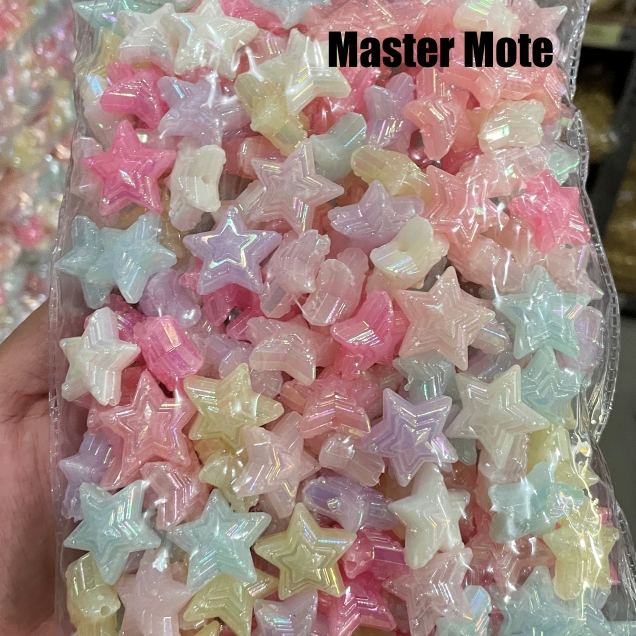 Jual 1pon manik manik jelly bintang besar ab metalik mix warna | Shopee ...