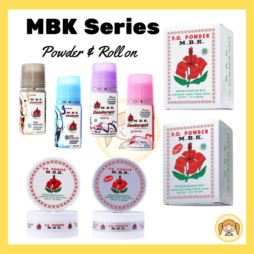 Jual M.B.K Series | Deodorant Roll On 40 ml | Bedak Jar Tint 60 Gr | Bedak Sachet 13.6 gr ...