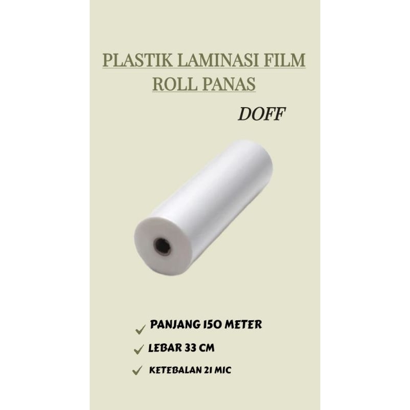 Jual PLASTIK LAMINASI FILM ROLL PANAS DOFF 21 MIC ( 150 METER ...
