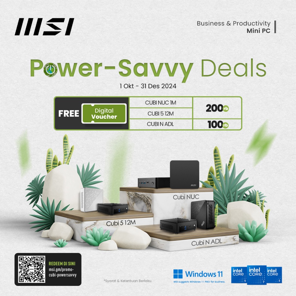 Jual MSI Mini PC Cubi NUC 1M Intel CoreTM 7 Processor 150U Gen 13 ...