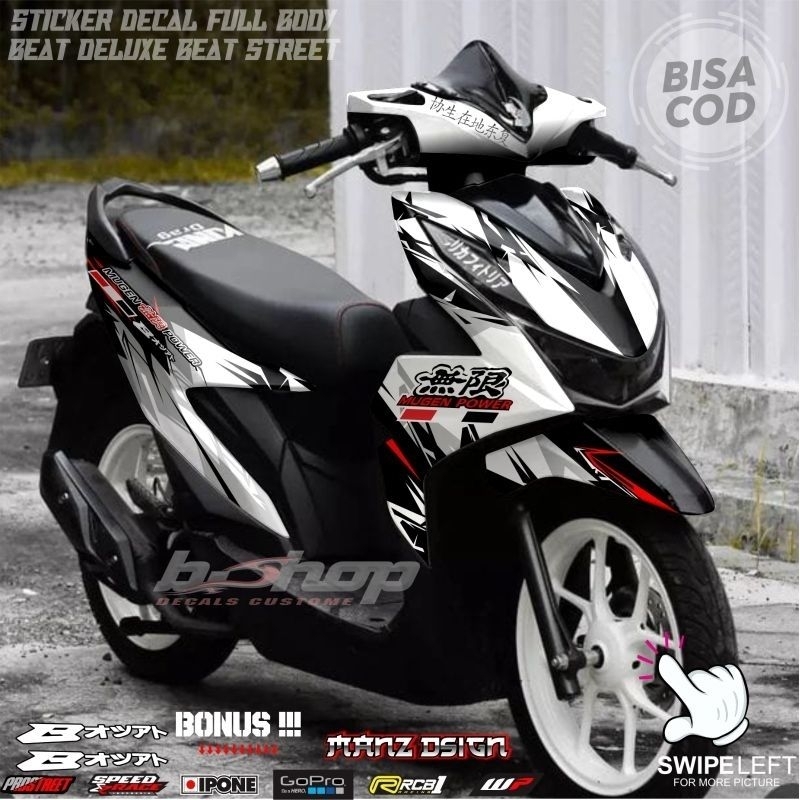 Jual Sticker Decal beat new deluxe motif Mugen Variasi warna Decal full ...