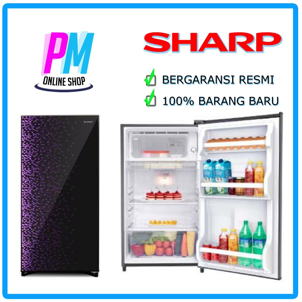 Jual KULKAS SHARP 1 PINTU SHINE MAGNEGLAS SERIES SJ-X165MG-GB / SJ-X165MG | Shopee Indonesia