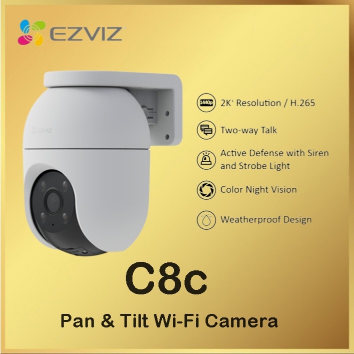 Jual Ezviz C8C 4MP 2K Pan & Tilt Wi-Fi Camera Outdoor Auto Tracking ...