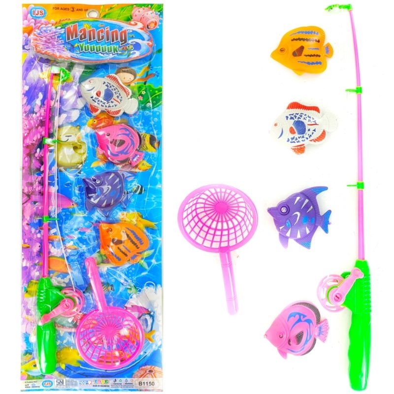 Jual Mainan pancing ikan magnet B1150 - Mainan anak mancing ikan plus ...