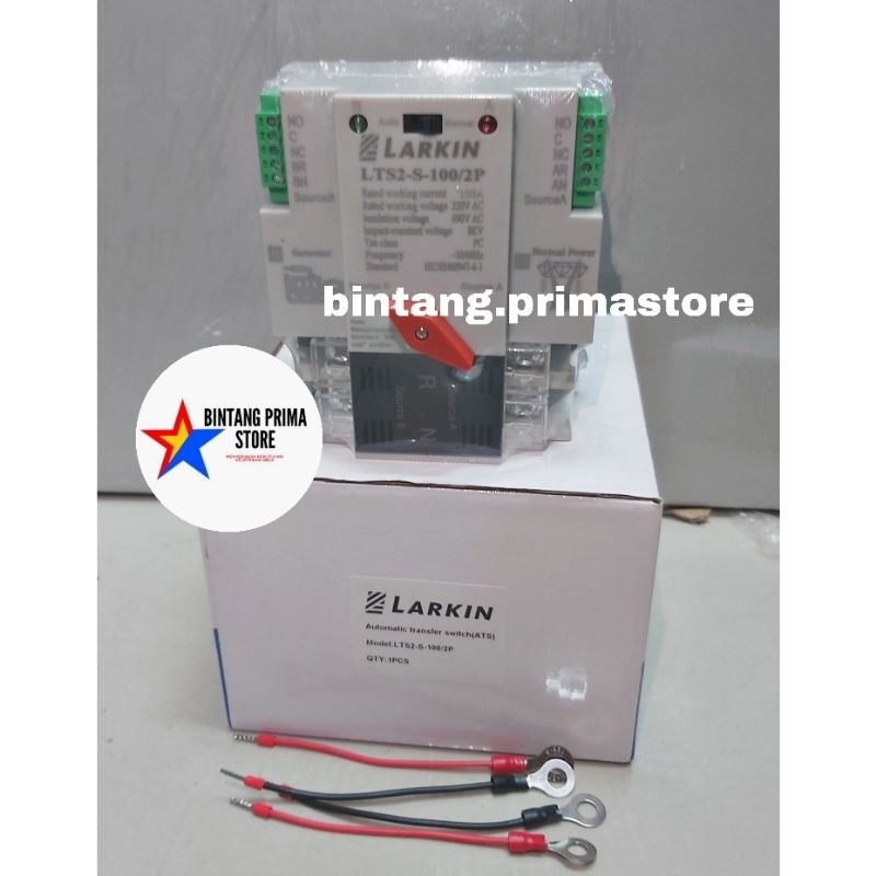 Jual ATS 2P 100A LTS2-S-100/2P Larkin Automatic PLN Genset / Cos 2 Pole ...