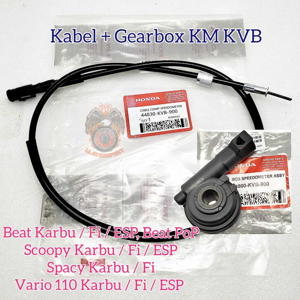 Jual KABEL + GEARBOX KM SPEEDOMETER HONDA KVB ASLI ORIGINAL BEAT KARBU ...