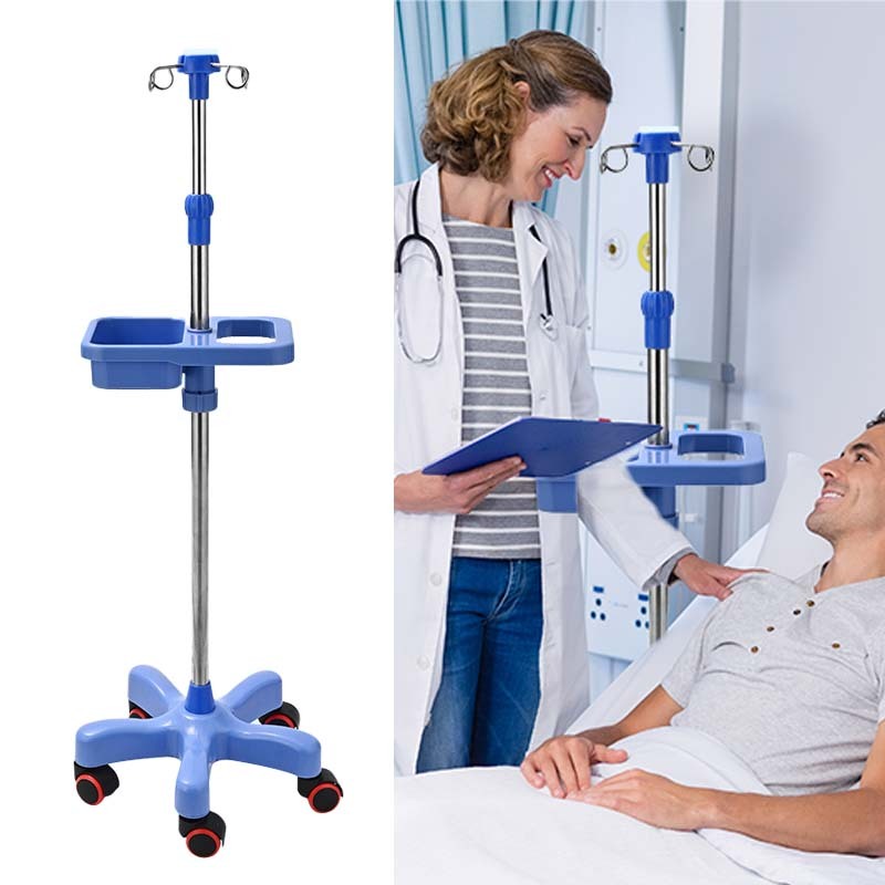 Jual Gantungan Infus Portable Roda Abs 5 Stainless Standar Infus Tiang ...