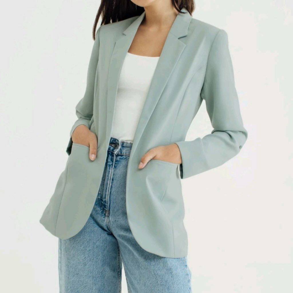 Jual BLZR Blazer Korean Style Full Furing With Padding Shoulders ...