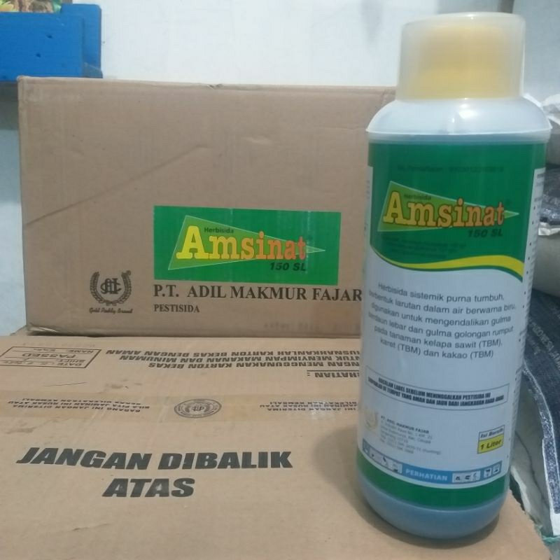 Jual AMSINAT 150 SL 1 Liter, Racun rumput BERBAHAN AKTIF (Amonium Glufosinat), herbisida ...