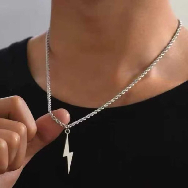 Jual KALUNG TITANIUM PRIA DAN WANITA MODEL LIONTIN PETIR TERBARU ...