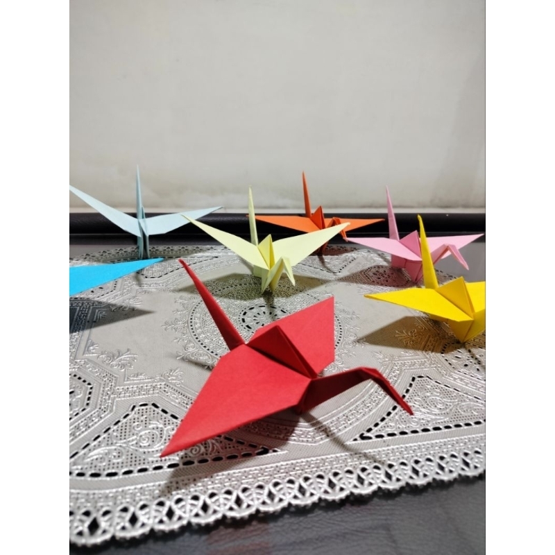 Jual origami Burung Bangau Kertas Crane Hiasan Dinding Handmade ...
