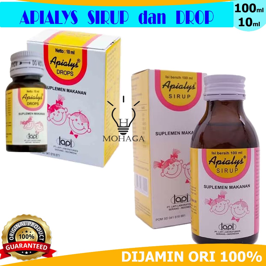 Jual APIALYS SIRUP 100ml dan DROP 10ml | Shopee Indonesia