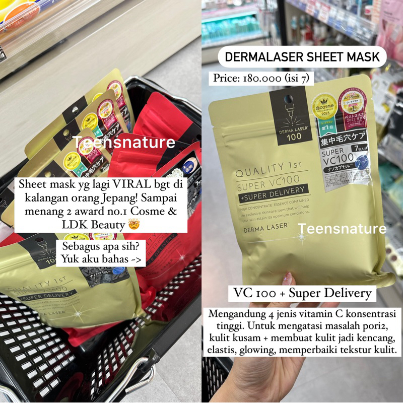 Jual Dermalaser Sheet Mask Jepang BEST SELLER | Shopee Indonesia