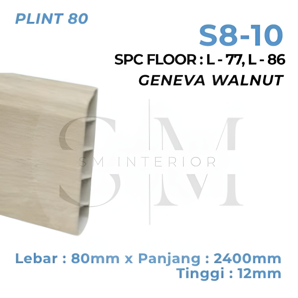 Jual List Plin LAIV Lis Skirting 8cm Bahan PVC Tebal Aksesoris Dinding ...