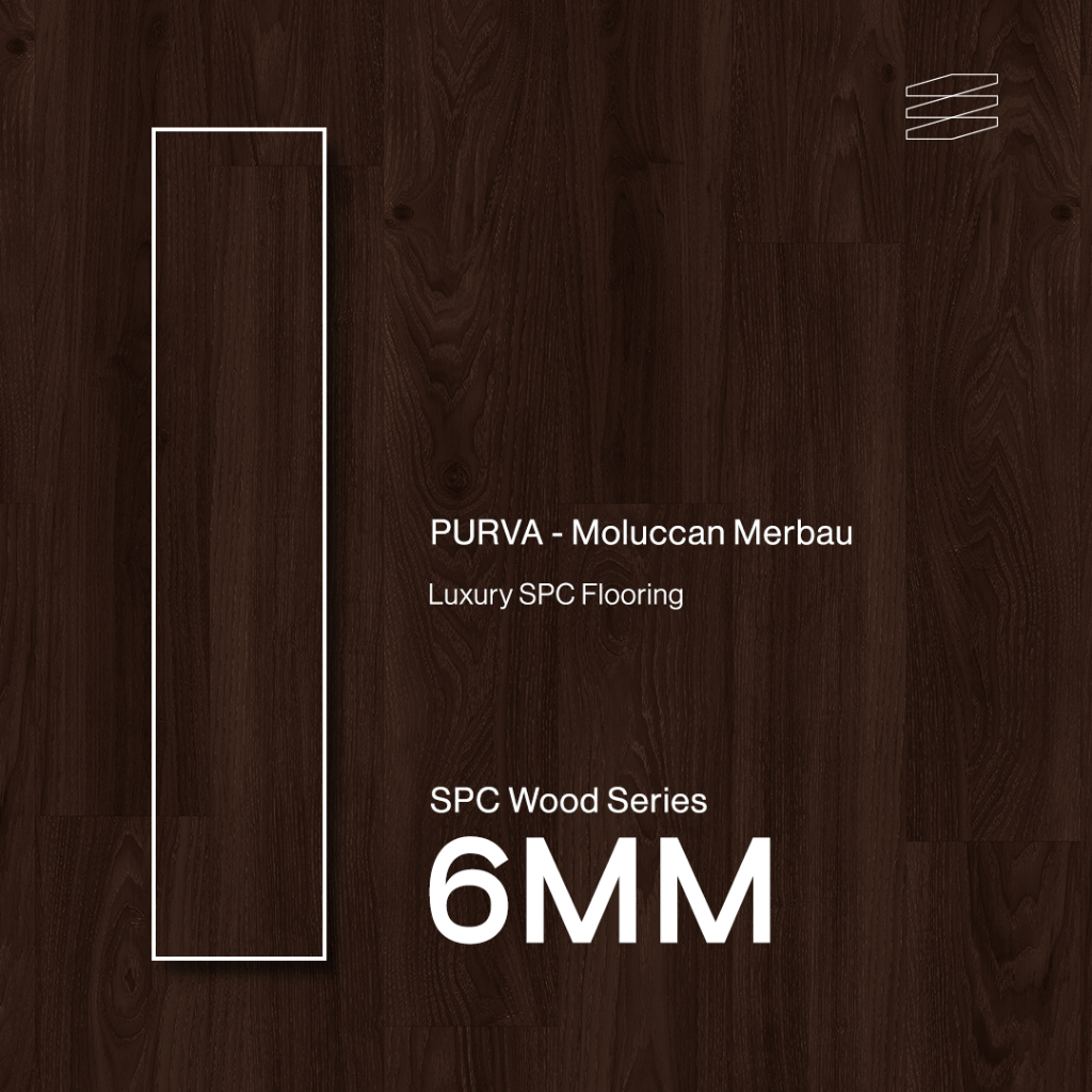 Jual Purva SPC 6 MM Arkwood Series - Moluccan Merbau (Luxury SPC Flooring) | Shopee Indonesia
