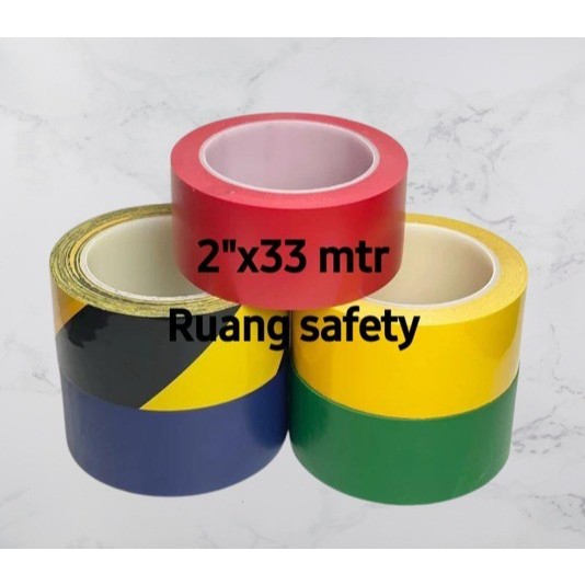 Jual Floor Marking Tape / Lakban Lantai Hitam Kuning / Lakban Lantai 48MM X 33 M | Shopee Indonesia