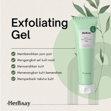 Jual HerBaay Exfoliating Gel Exfoliasi Wajah Mengangkat Sel Kulit ...