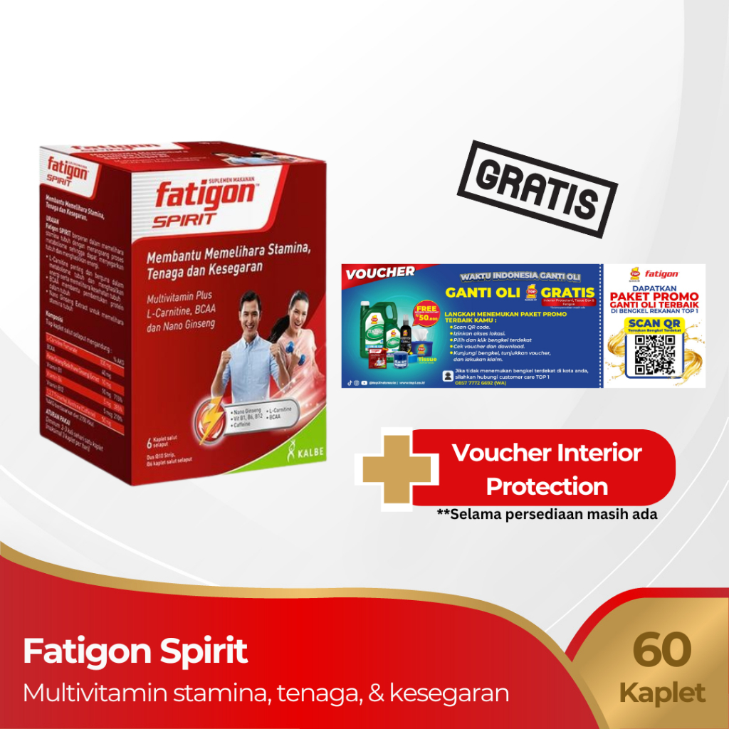 Jual Fatigon Spirit Box 10 x 6 Strip Free Voucher Interior Protection ...