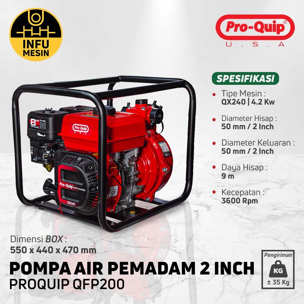 Jual Pompa Air Pemadam Kebakaran Proquip QFP200 Pompa Pemadam 2 Inch ...