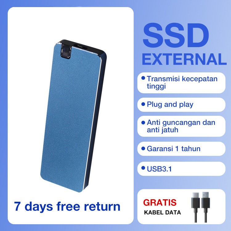 Jual Portable SSD Type-c USB3.1 hard drives 2TB 8TB 16TB Hardisk ...