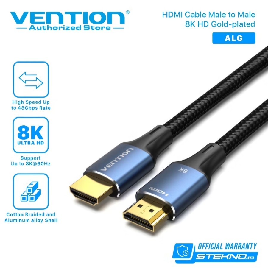 Jual Vention Cable HDMI 2.1 8K FUHD 1M 2M 3M 5M 10M 15M Braided ALG ...