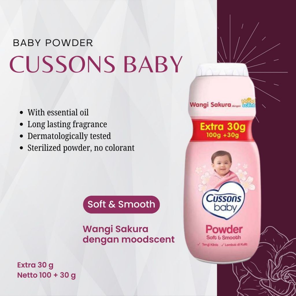 Jual CUSSONS BABY POWDER SAKURA Extra 100+30 g | Shopee Indonesia