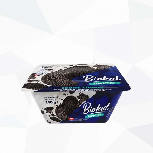 Jual biokul yogurt greek topping cookie crumbs cup 100gr | Shopee Indonesia