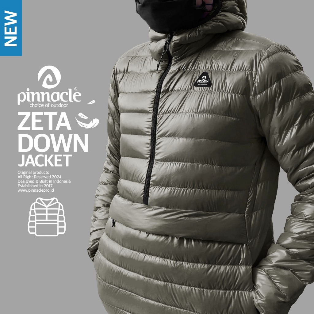 Jual Pinnacle Pro Official Zeta Down Jacket - Olive | Shopee Indonesia