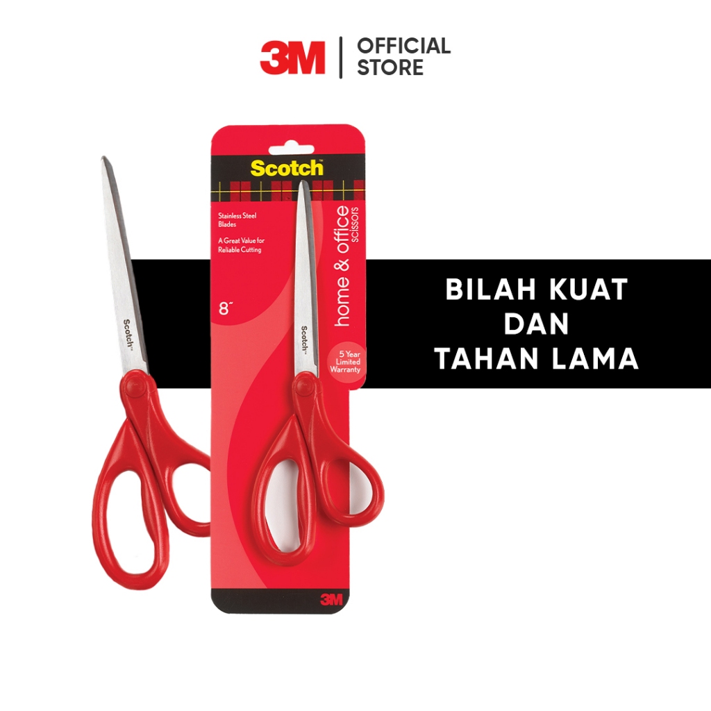 Jual 3M™ Scotch™ Home & Office Scissors 1408, 8 inch, Gunting Pemotong ...