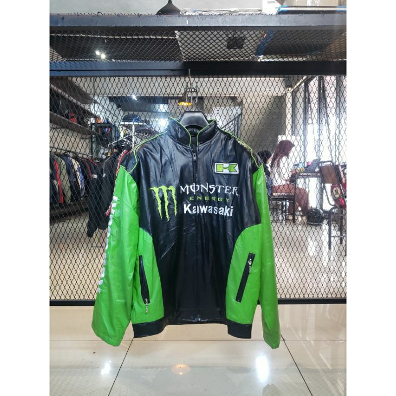 Jual jaket motor monster energy X Kawasaki - BB (90kg-110kg) | Shopee ...