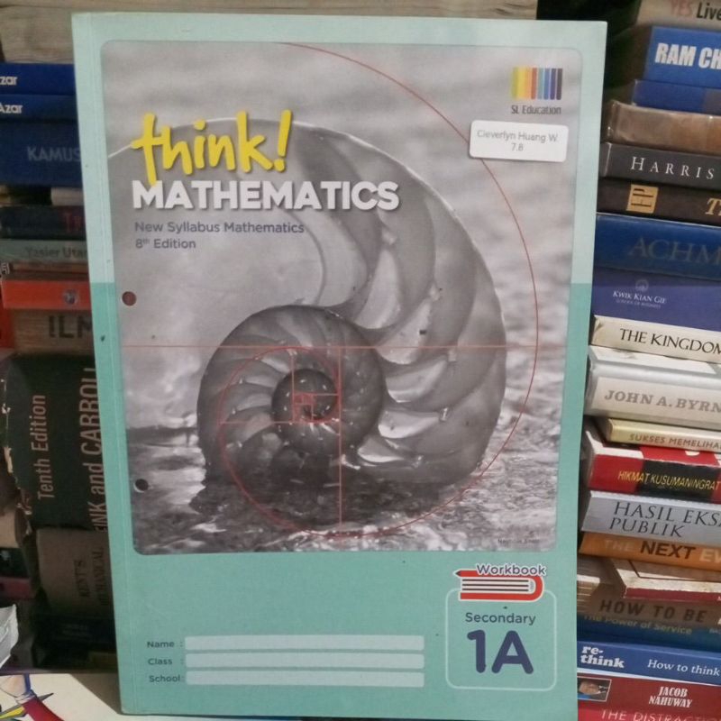 Jual think mathematics workbook 1a new syllabus mathematics 8th edition ...