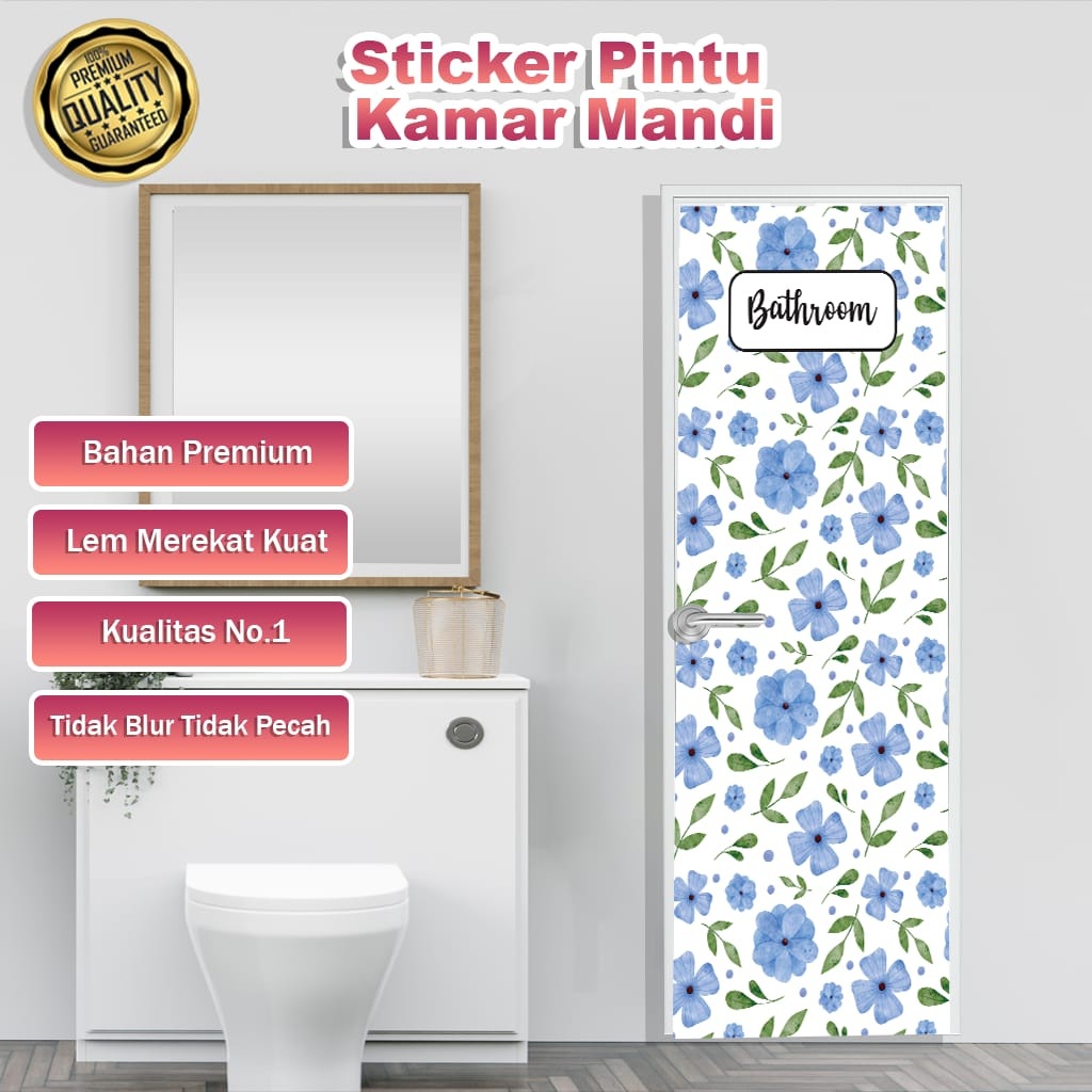 Jual STIKER Pintu Kamar Mandi Motif Kartun Aesthetic Sticker Minimalis ...