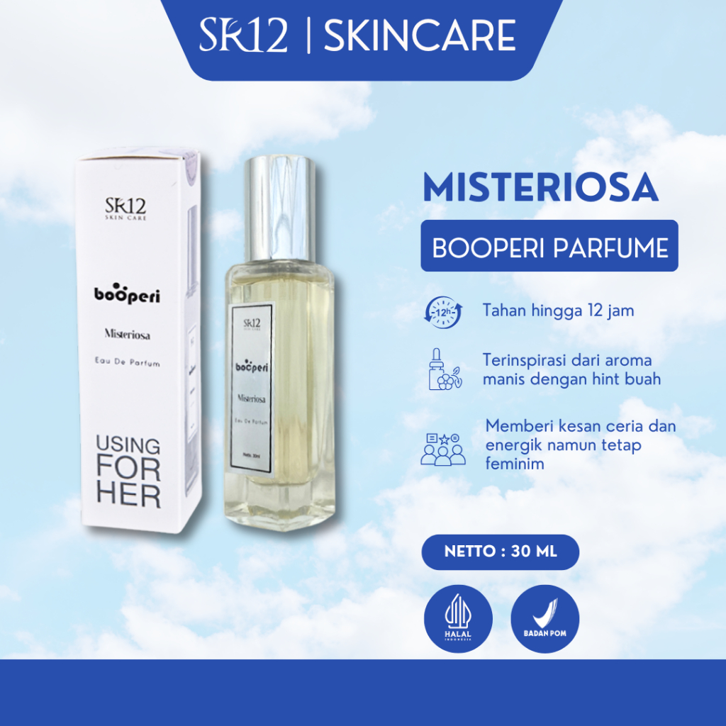 Jual SR12 Parfum Misteriosa Booperi EDP Eau De Parfume Aroma Manis Hint Buah Segar Tahan Lama ...