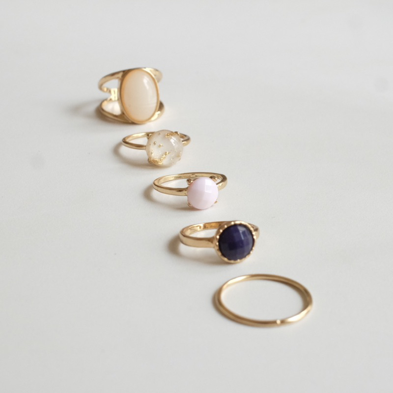 Jual Ark.co - TERESTRIAL set rings | cincin stack tumpuk 5 pcs etnik ...