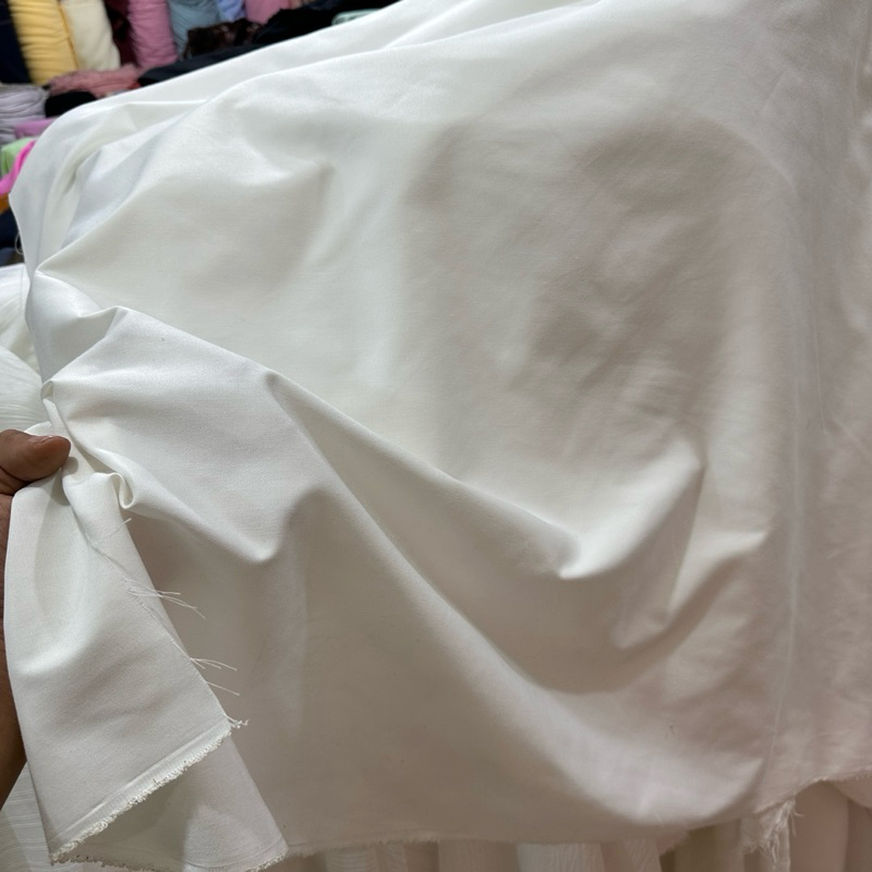 Jual kain Twill polyester putih bw ( harga per meter ) | Shopee Indonesia