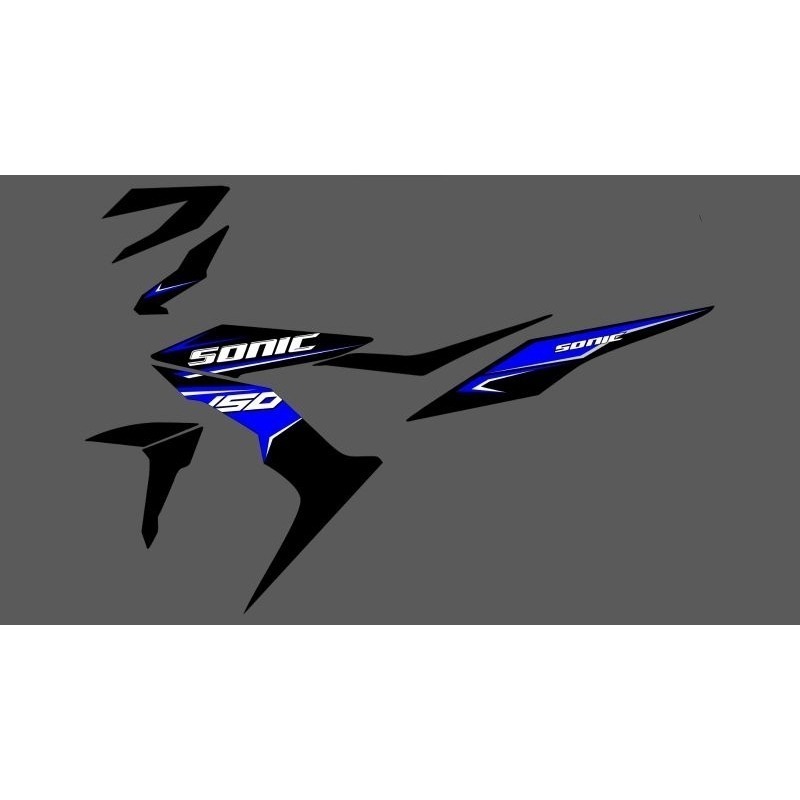 Jual Stiker Striping UV Transparan Desain Stiker Motor Sonic 150R Motif ...