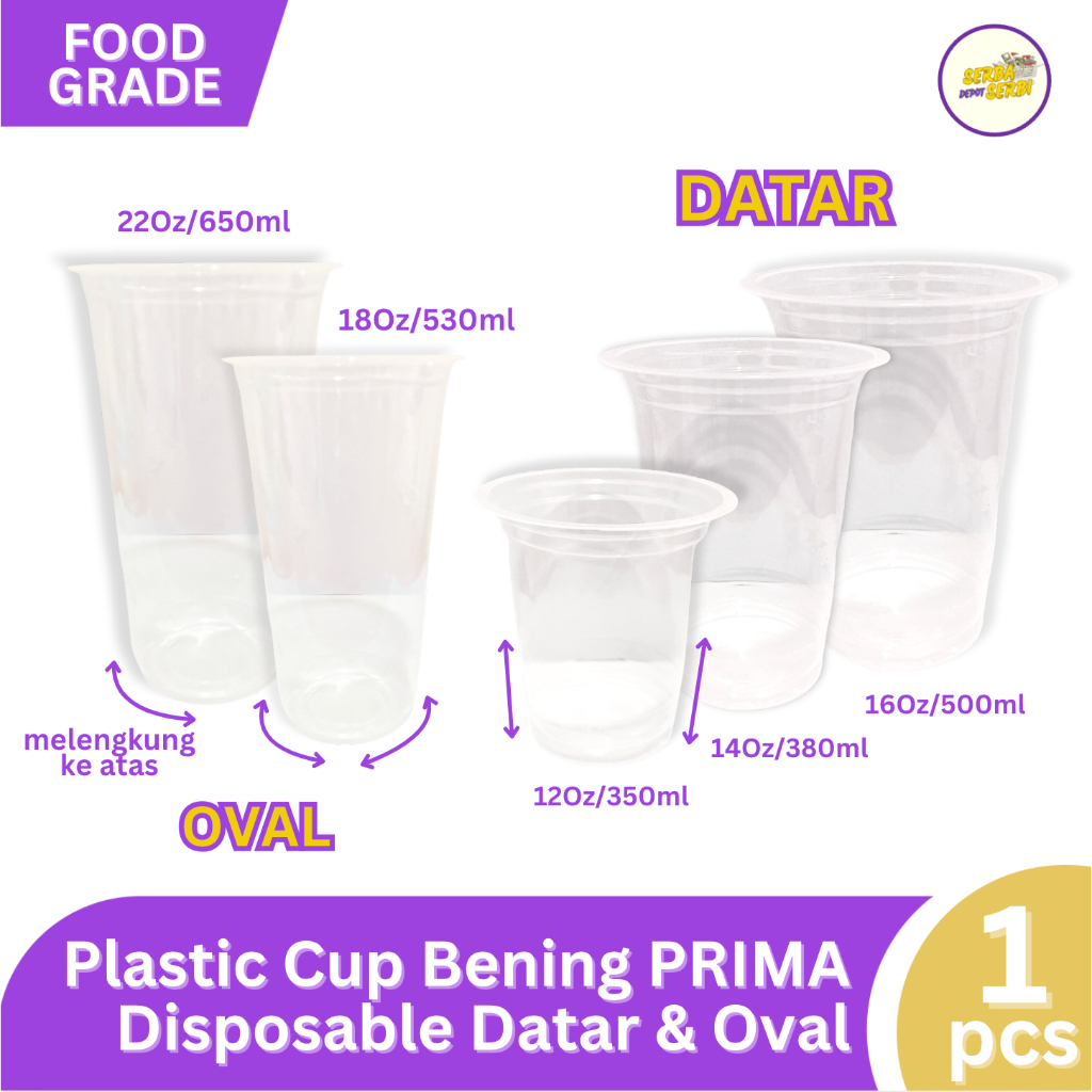 Jual Gelas Plastik Plastic Cup Prima Packaging Minuman Restoran 5 ...
