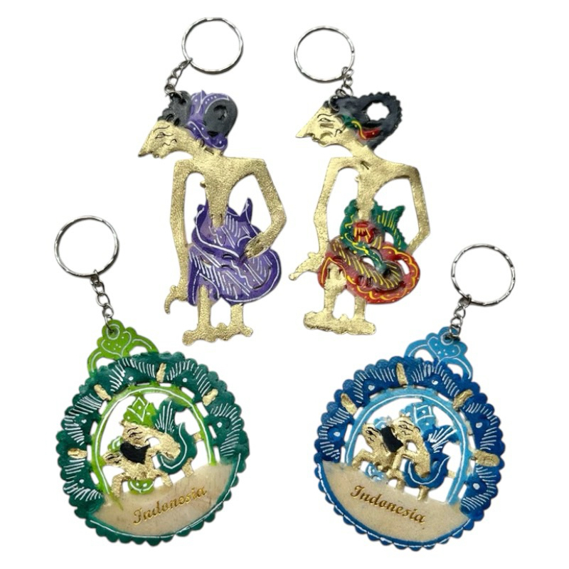 Jual Souvenir gantungan kunci wayang kulit 1 kodi (isi 20 pcs) oleh - oleh khas Jogja Indonesia ...