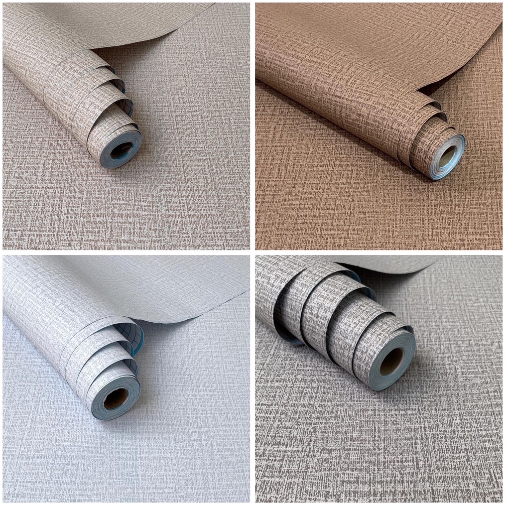 Jual Wallpaper Dinding ukuran 45 cm x 1 M Motif TEXTURE Tekstur Elegant Polos Cream Putih Grey ...