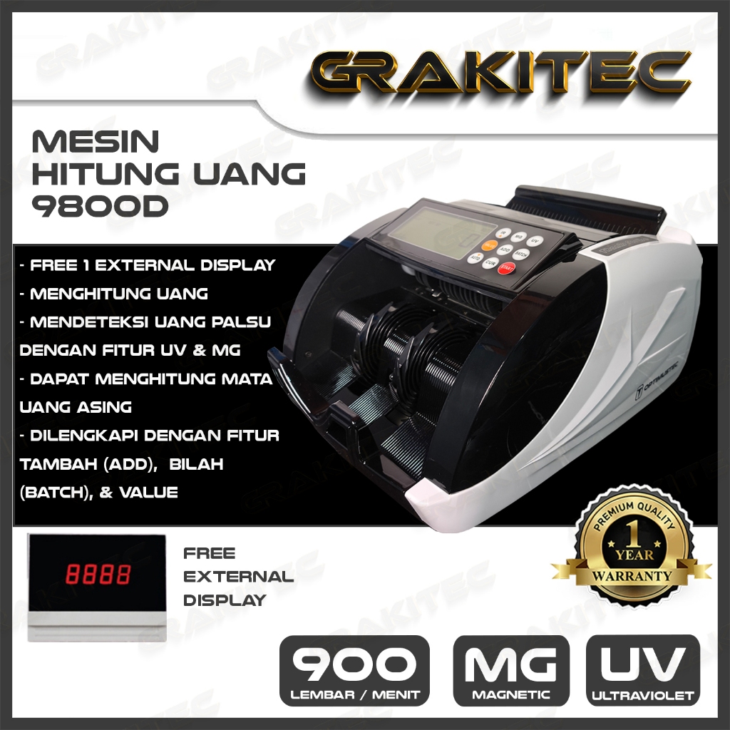 Jual Mesin Penghitung Uang - Alat Hitung Uang Money Counter | Shopee ...