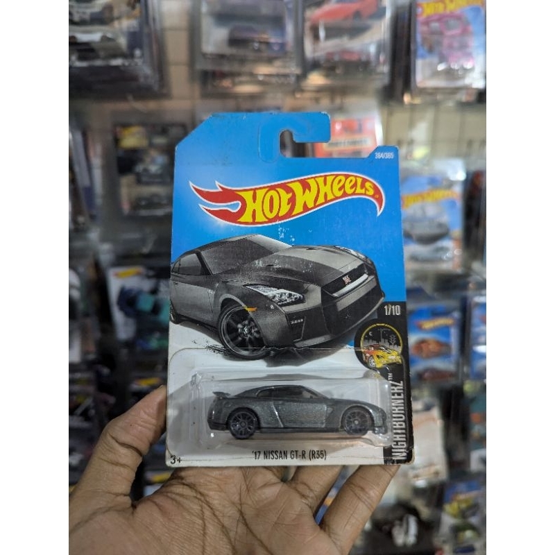 Jual Hot Wheels Nissan GTR R35 Abu Night Burnerz ( Card Not Mint ...