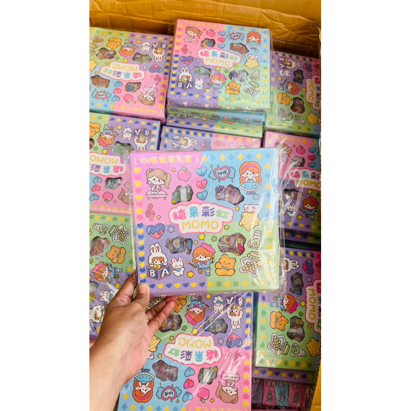 Jual STICKER MOMO RAINBOW/STICKER MOMO 100pcs/STICKER BONEKA/STICKER ...