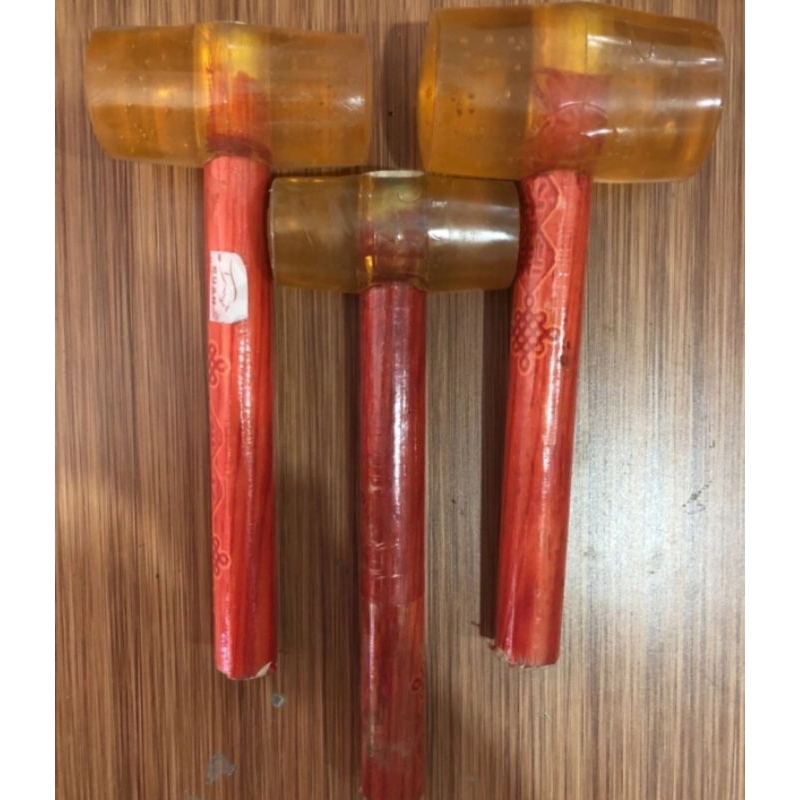 Jual martil karet orange bening 400 gram martil rubber hammer ...