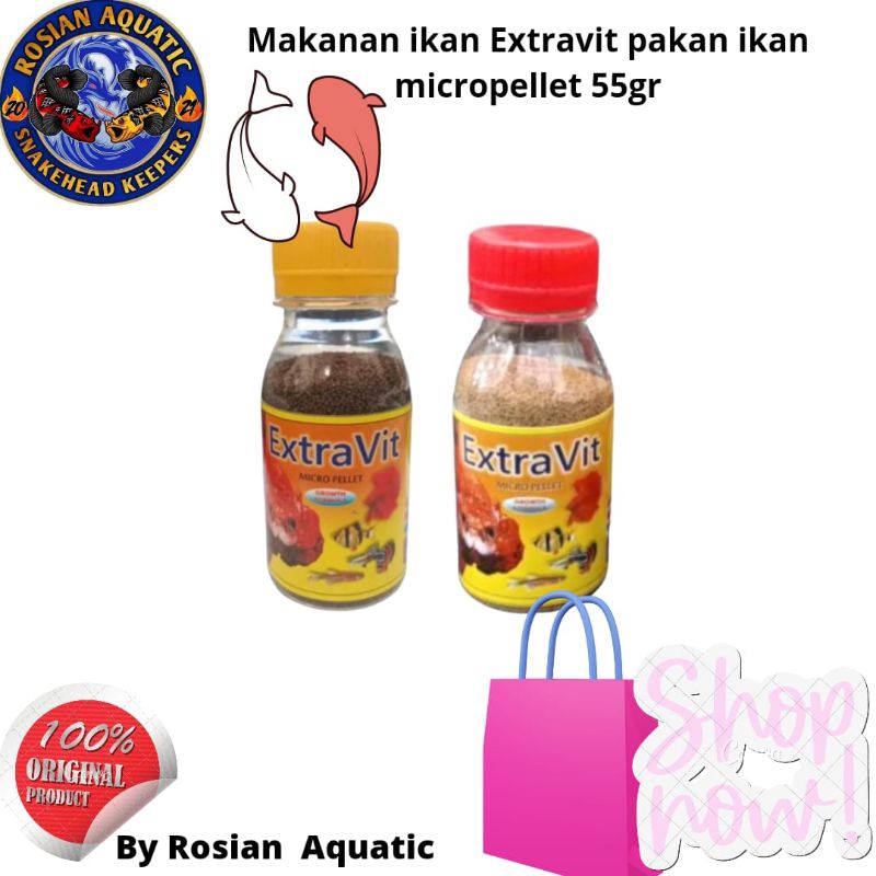 Jual Makanan ikan Extravit pakan ikan micropellet 55gr | Shopee Indonesia