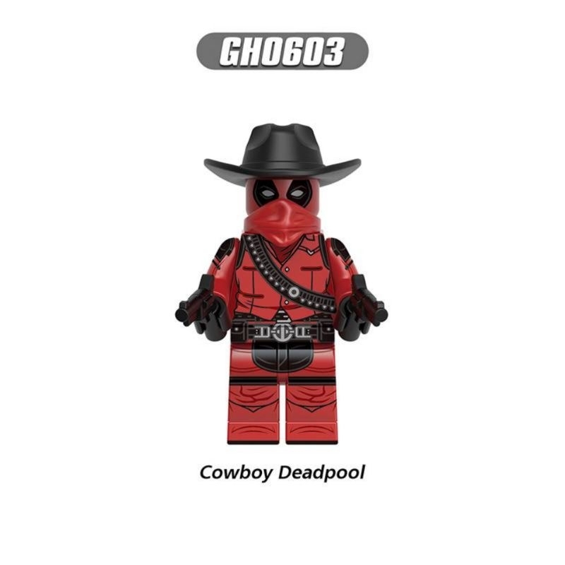 Jual Mini Action Figure Cowboy Deadpool Movie Deadpool Wolverine Marvel ...