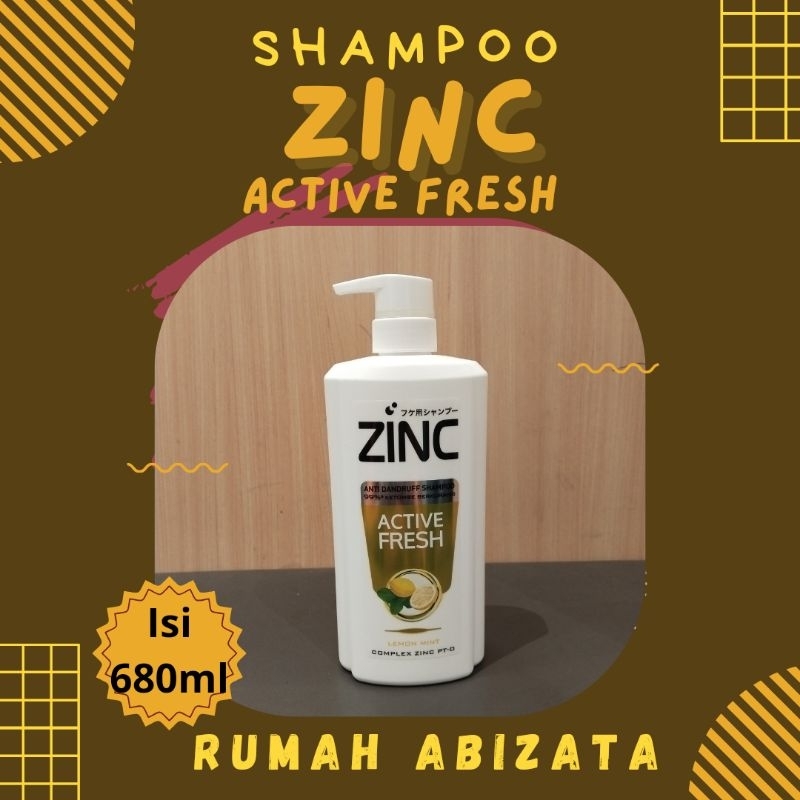 Jual ZINC SHAMPOO ACTIVE FRESH 680ml PUMP | Shopee Indonesia