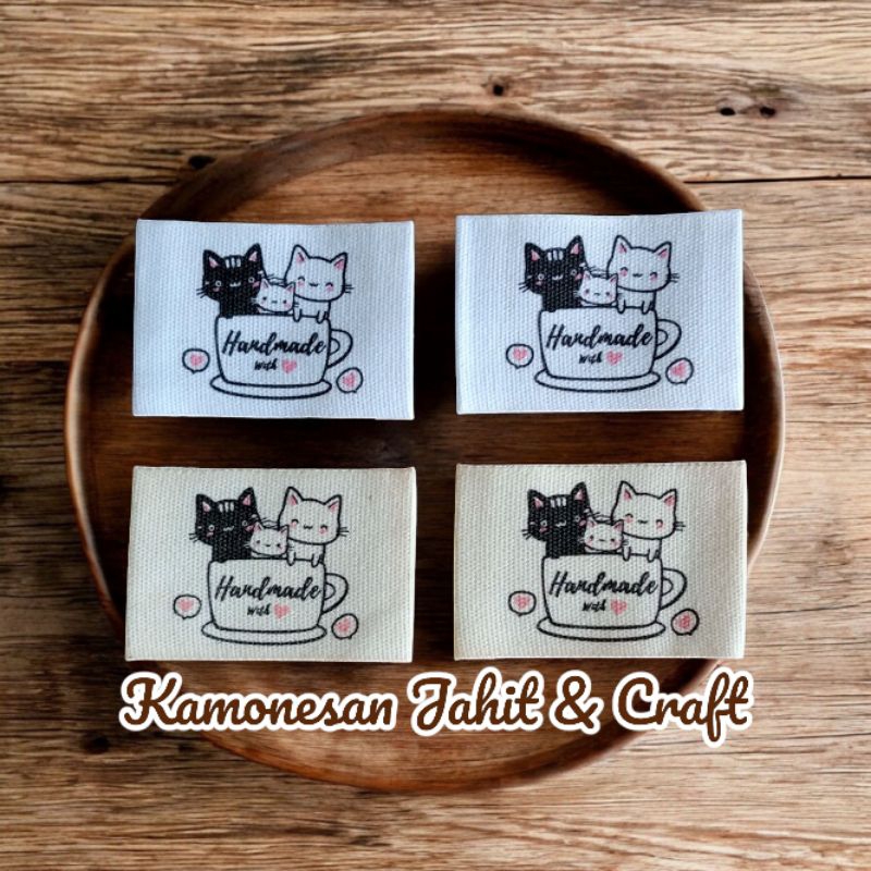 Jual Label Jahit Katun Handmade Cat (10pcs) | Shopee Indonesia