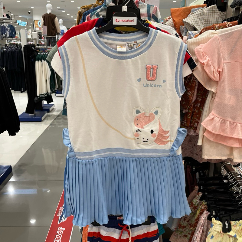 Jual Little M dress vest anak perempuan unicorn 2 tahun - 6 tahun ...