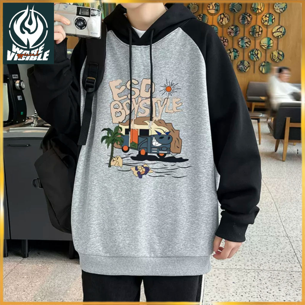 Jual WareVisible Jacket Hoodie Pullover ESD BOY STYLE Oversize Korean ...