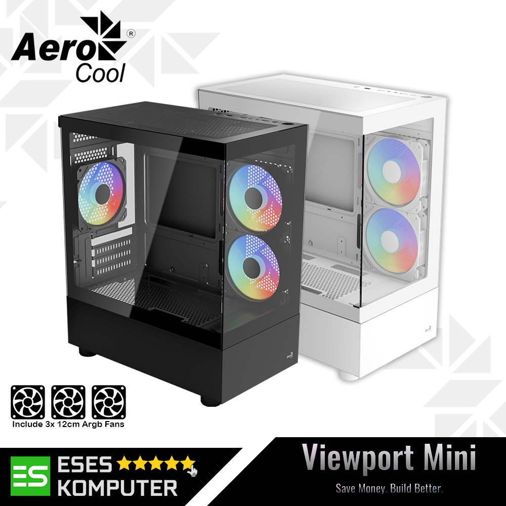 Jual Case Aerocool Viewport Mini Black / White M-Atx Case | Shopee ...